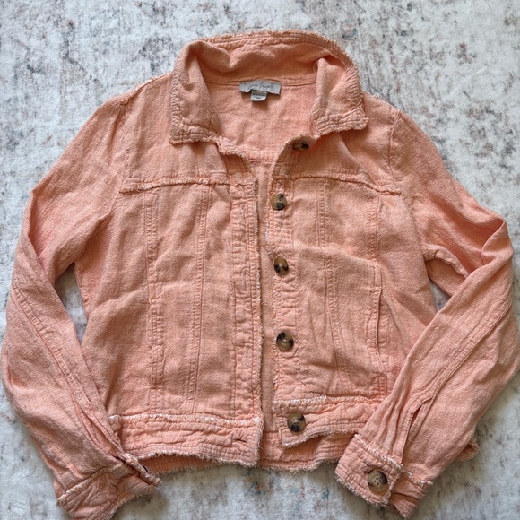 Charlie Paige | Jackets & Coats | Charlie Paige Light Coral Jean Jacket ...